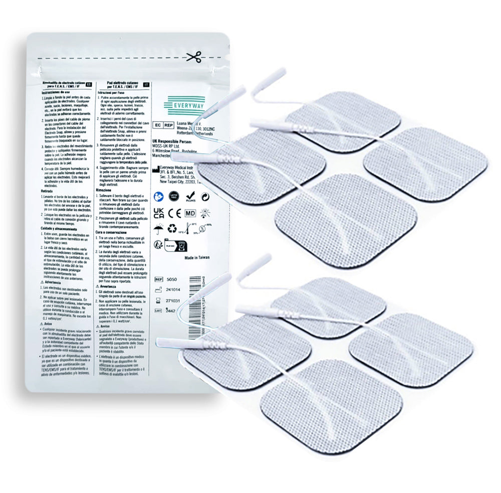 Pack de 8 Electrodos Premium Everyway de 2''x 2 '' – Perúmassage